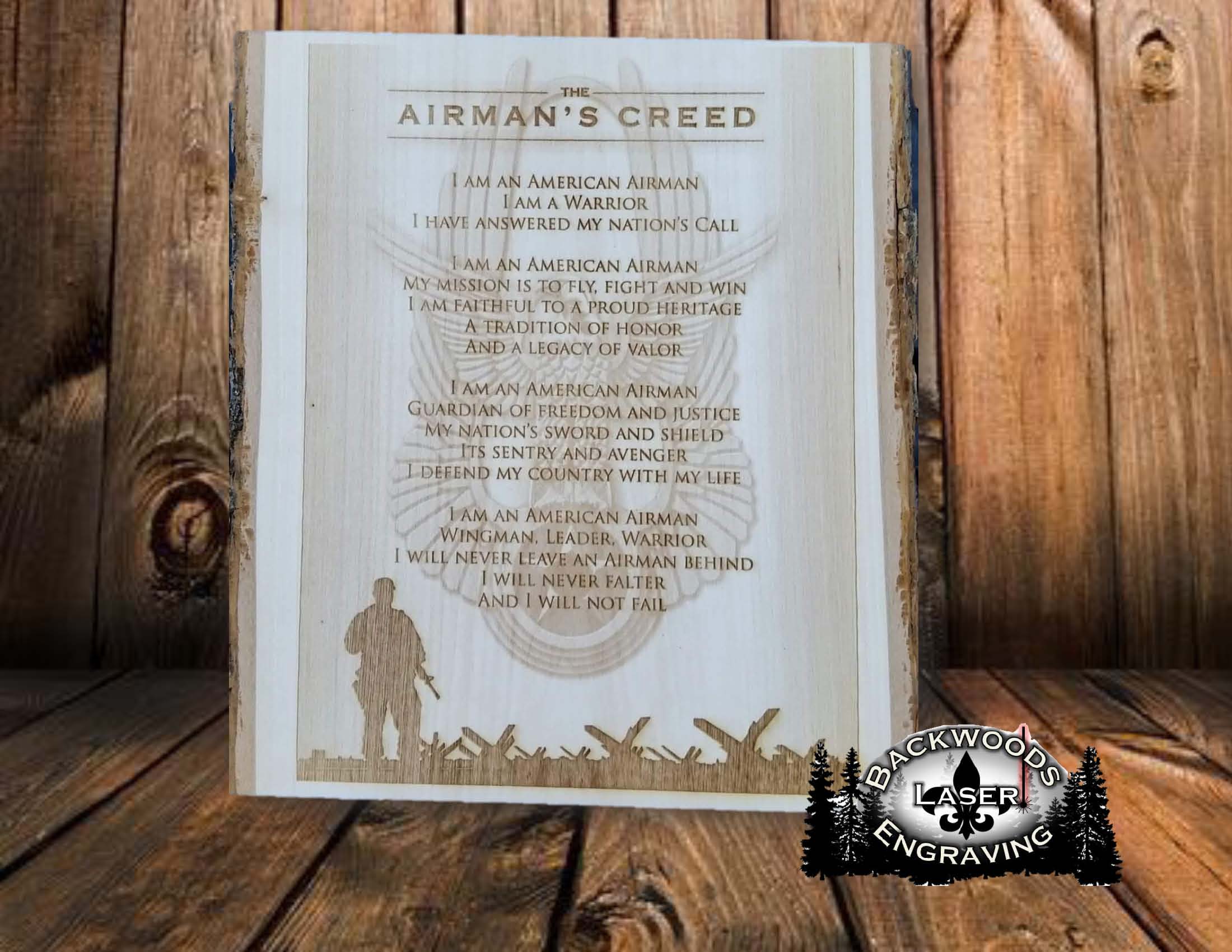 USAF Airman’s Creed – Backwoods Laser Engraving